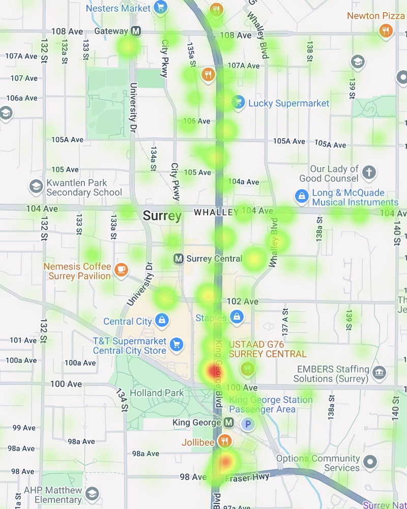Surrey Business Licences: Data, Stats and Maps